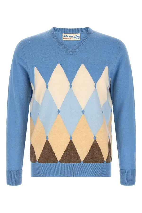 BALLANTYNE Classic Diamond' Intarsia Sweater