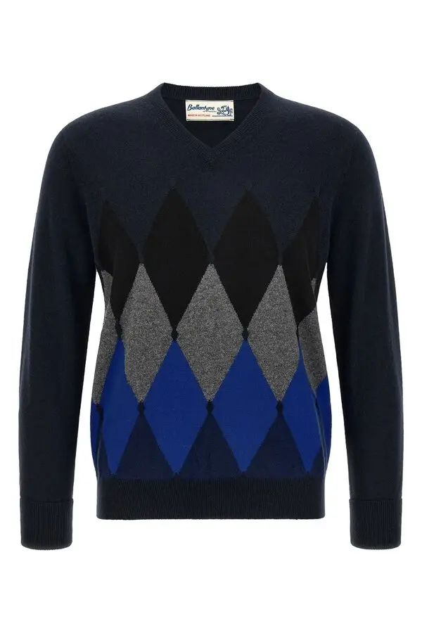 BALLANTYNE Classic Diamond' Intarsia Sweater