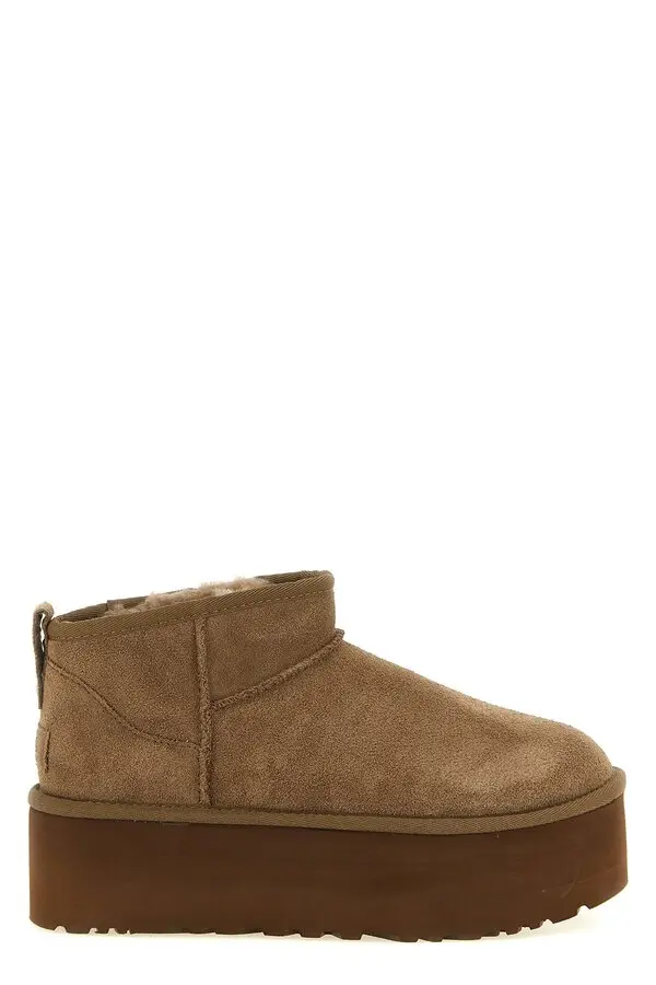 UGG Classic Ultra Mini Platform' Ankle Boots - Brown