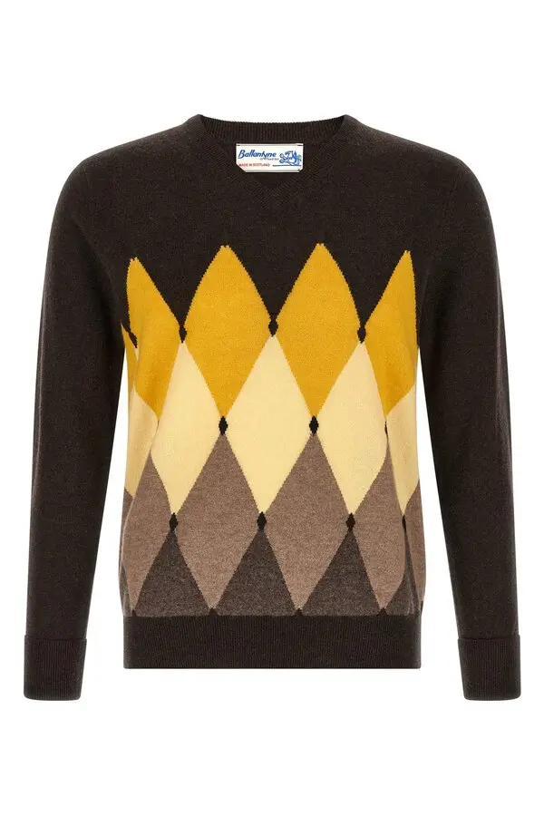 BALLANTYNE Classic Diamond' Intarsia Sweater