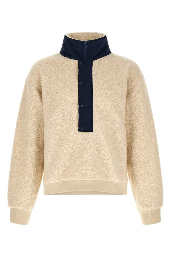 ENTIRE STUDIOS System Half Zip Fleece Fleece Sweatshirt - Beige