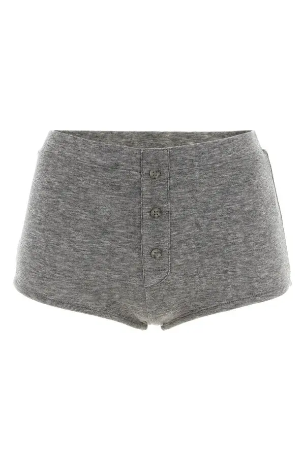 ENTIRE STUDIOS Booty' Button Shorts - Gray