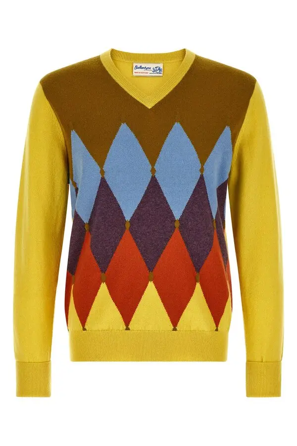 BALLANTYNE Classic Diamond' Intarsia Sweater