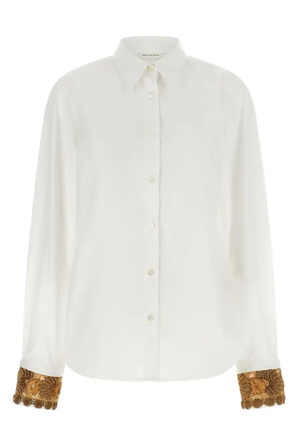 Dries Van Noten Shirt With Embroidered Cuffs