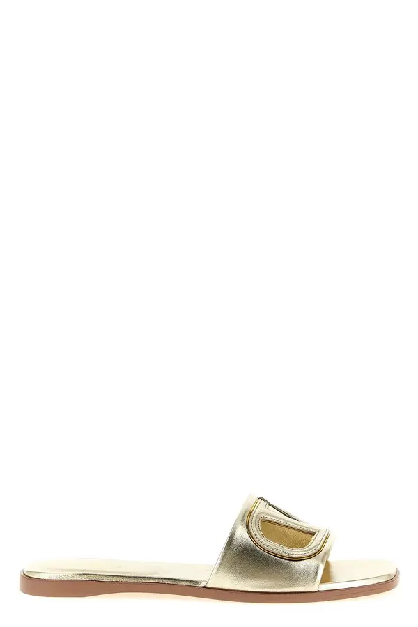 Valentino Garavani Vlogo Signature Slides - Gold