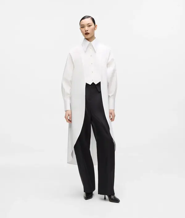 Karl Lagerfeld Kl Studio Satin Barrel-leg Pants