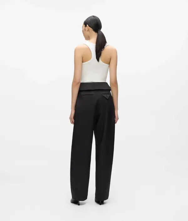 Karl Lagerfeld Kl Studio Satin Barrel-leg Pants