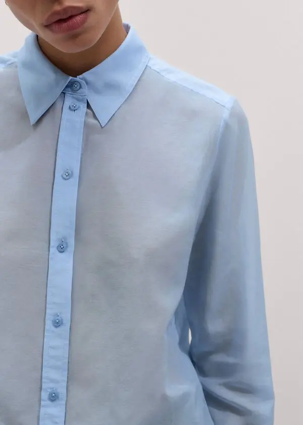 ME+EM Silk Cotton Cloud Layering Shirt + Tie