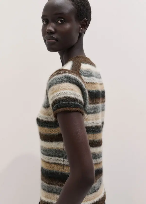 ME+EM Alpaca Stripe Baby Tee
