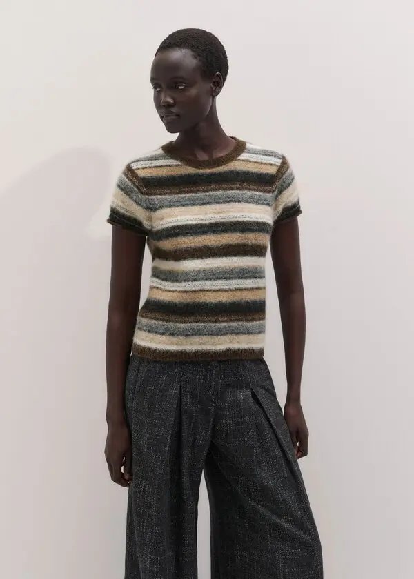 ME+EM Alpaca Stripe Baby Tee