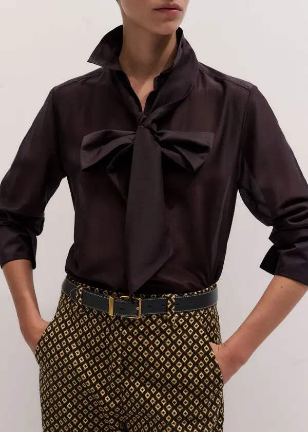 ME+EM Silk Cotton Cloud Layering Shirt + Tie