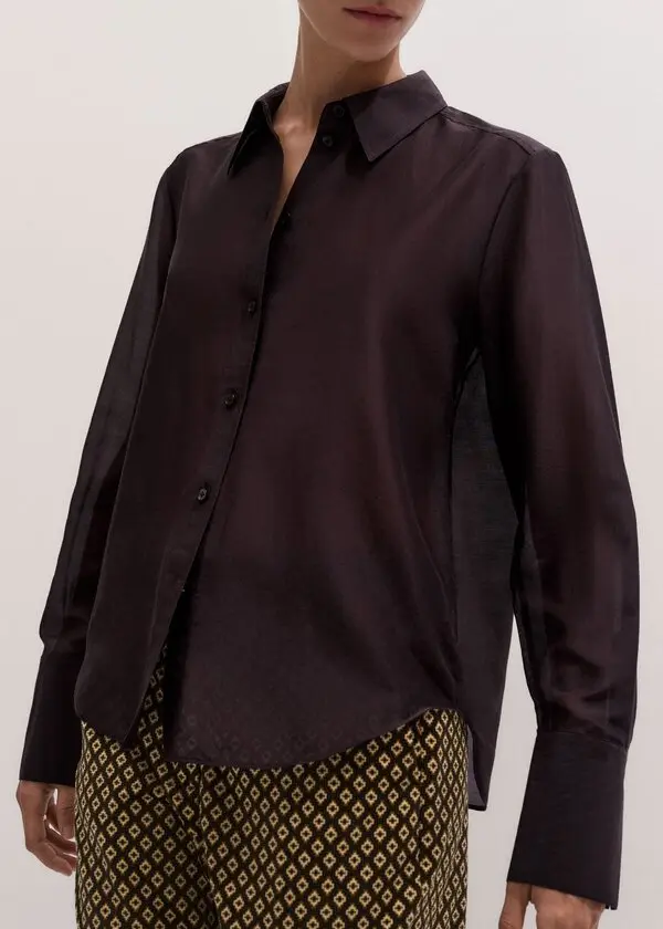 ME+EM Silk Cotton Cloud Layering Shirt + Tie