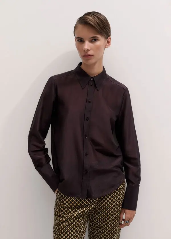 ME+EM Silk Cotton Cloud Layering Shirt + Tie