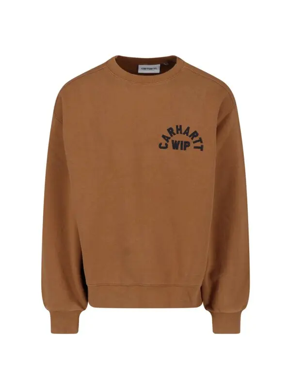 Carhartt Work In Progress Sweatshirt "arch Script - Brown