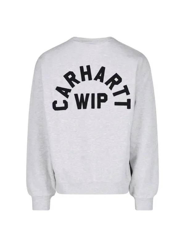 Carhartt Work In Progress Sweatshirt "arch Script - Gray