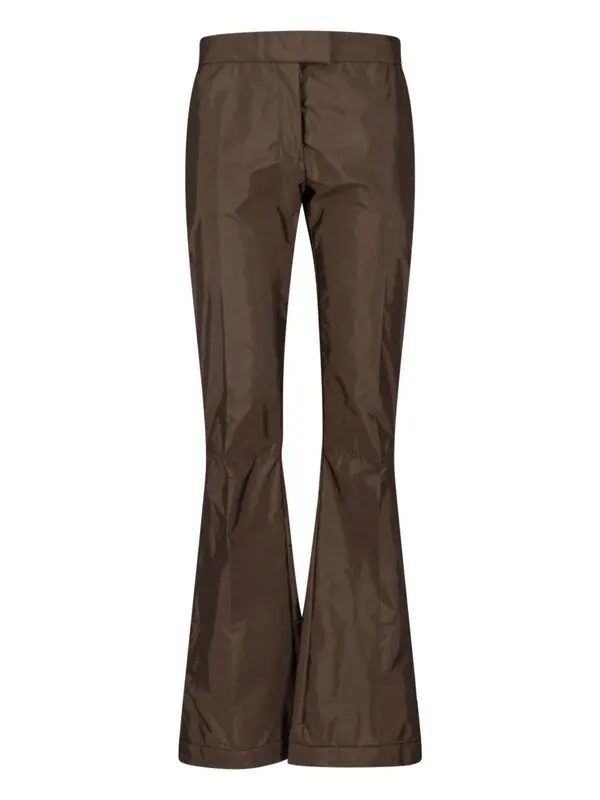 Miu Miu Technical Fabric Flared Pants - Brown