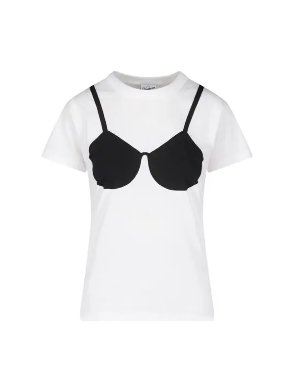 Vaquera Printed T-shirt "bra - White