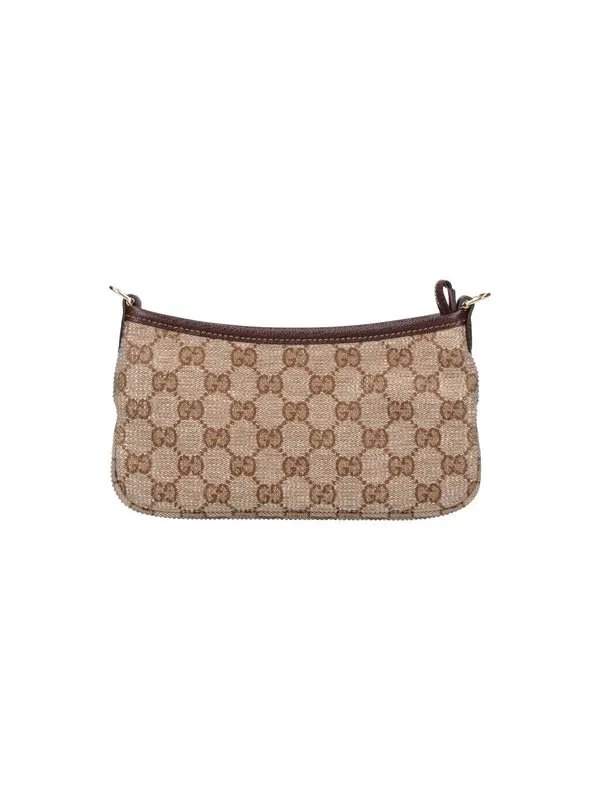 Gucci Shoulder Bag Crystals "gossip - Beige