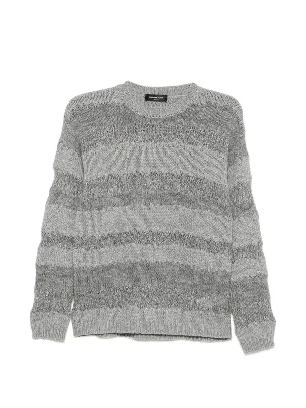 Fabiana Filippi Striped Knit Effecty Sweater - Gray
