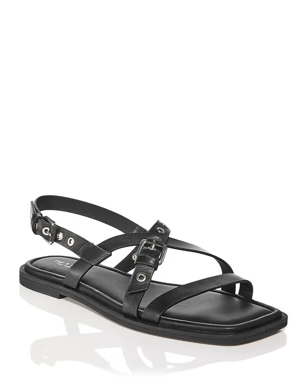 Rag & Bone Harlow Flat Sandals - Black