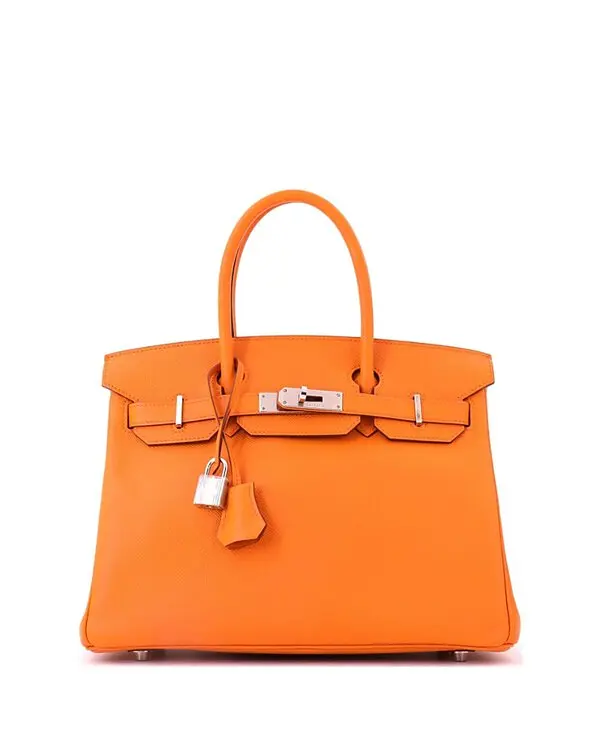 Hermès Birkin 30 Handbag Orange Epsom With Palladium Hardware