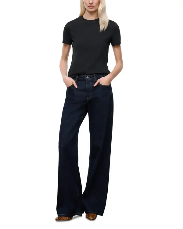 Staud Gus Mid Rise Relaxed Fit Jeans