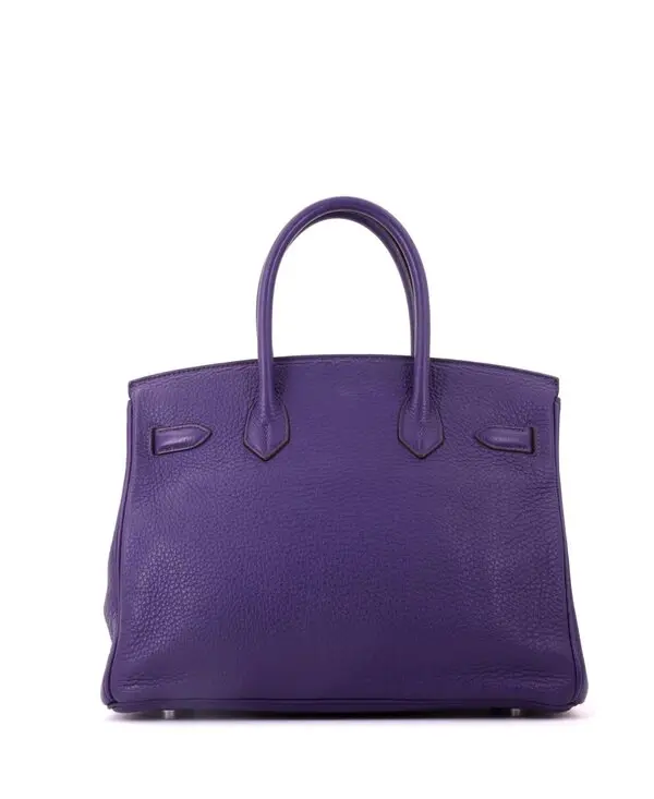 Hermès Birkin 30 Togo Leather Palladium Hardware Handbag
