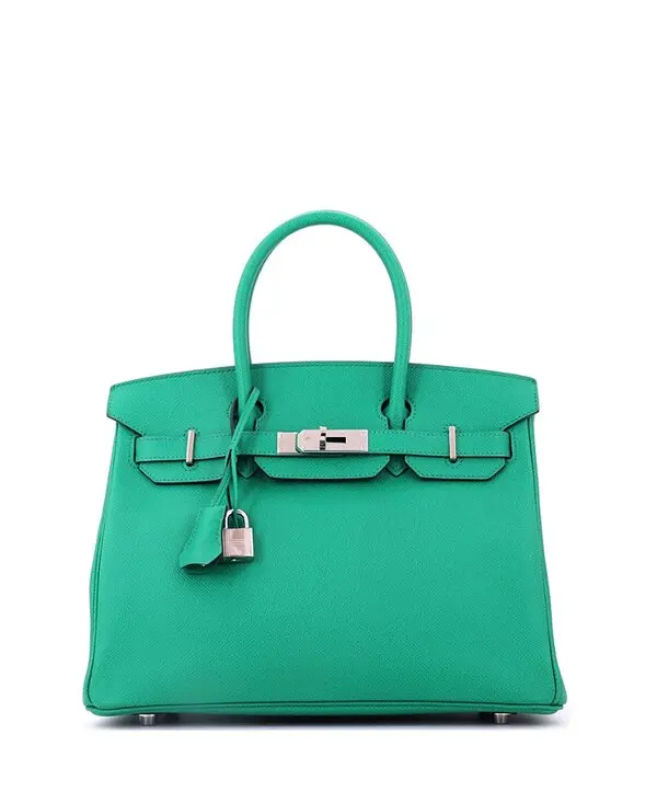 Hermès Birkin 30 Epsom Leather Satchel - Vert Jade