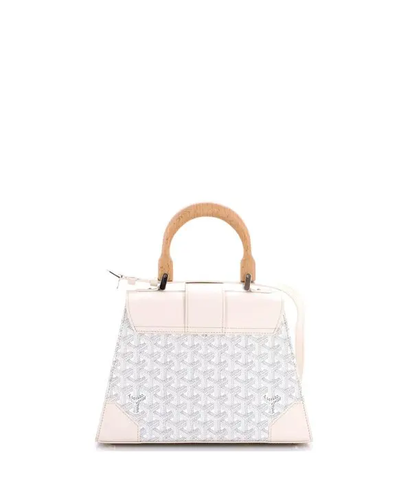 Goyard Pm Saigon Top Handle Bag Coated Canvas With Leather