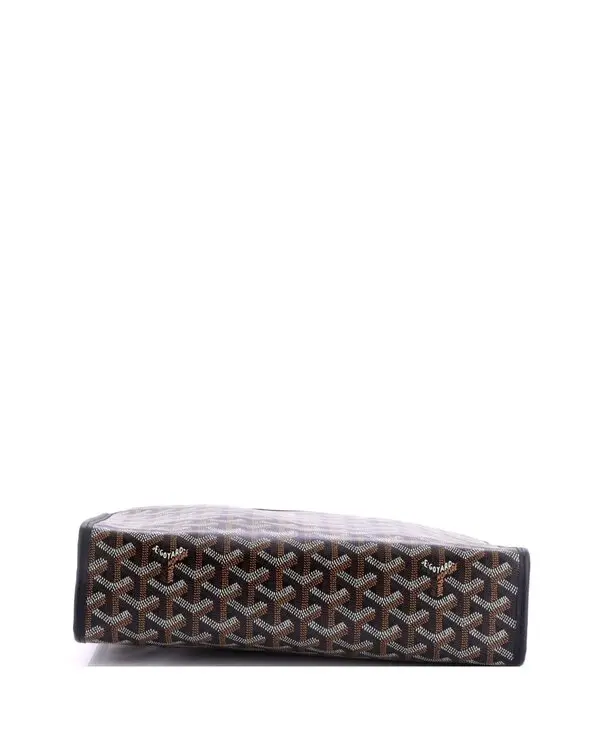 Goyard Jouvence Gm Signature Chevron Coated Canvas Toiletry Pouch - Black