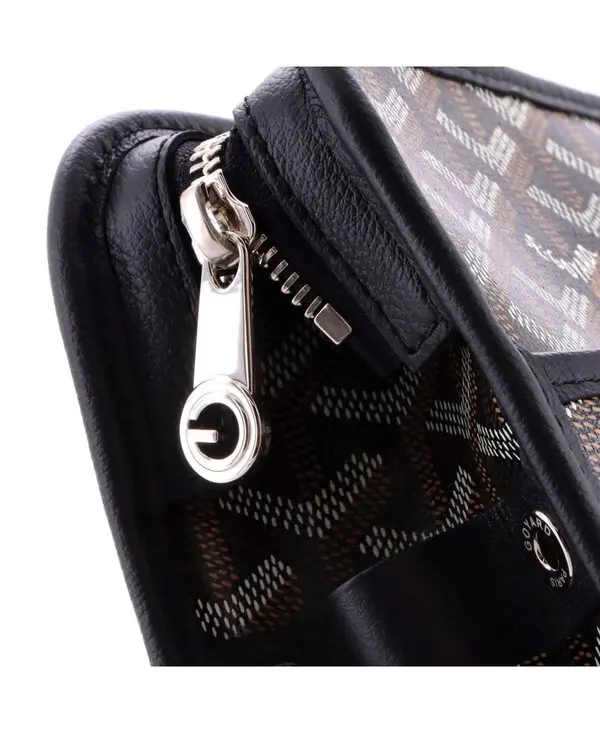Goyard Jouvence Gm Signature Chevron Coated Canvas Toiletry Pouch - Black