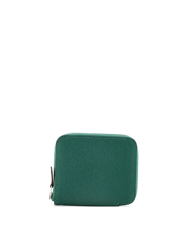 Hermès Compact Azap Zip Around Wallet Silk'in Epsom - Green
