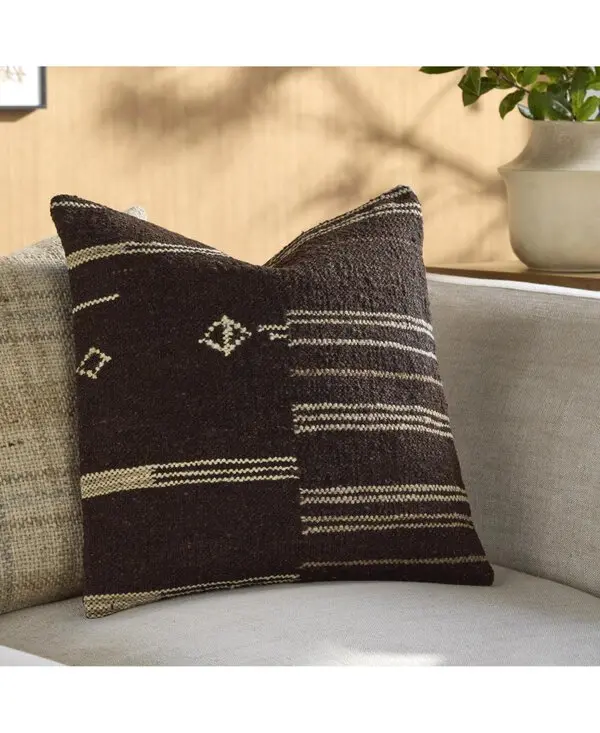 Livabliss Becki Owens Solea Decorative Pillow, 18l X 18w - Ebony