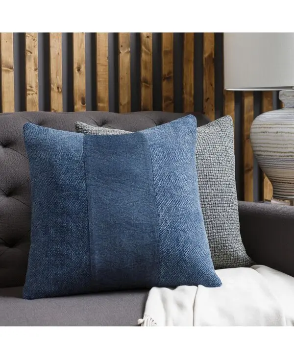 Livabliss Washed Stripe Decorative Pillow, 18l X 18w