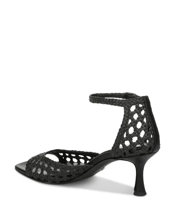 Sam Edelman Woven Heeled Sandals With Ankle Strap