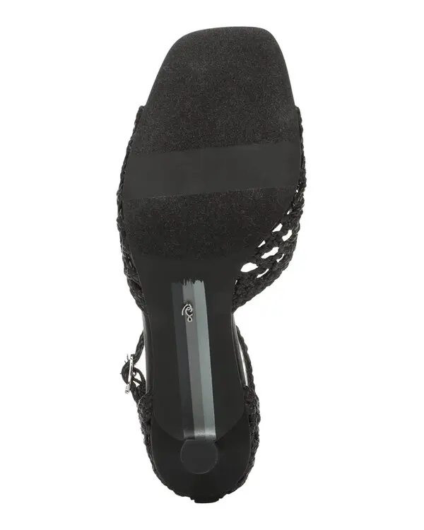 Sam Edelman Woven Heeled Sandals With Ankle Strap