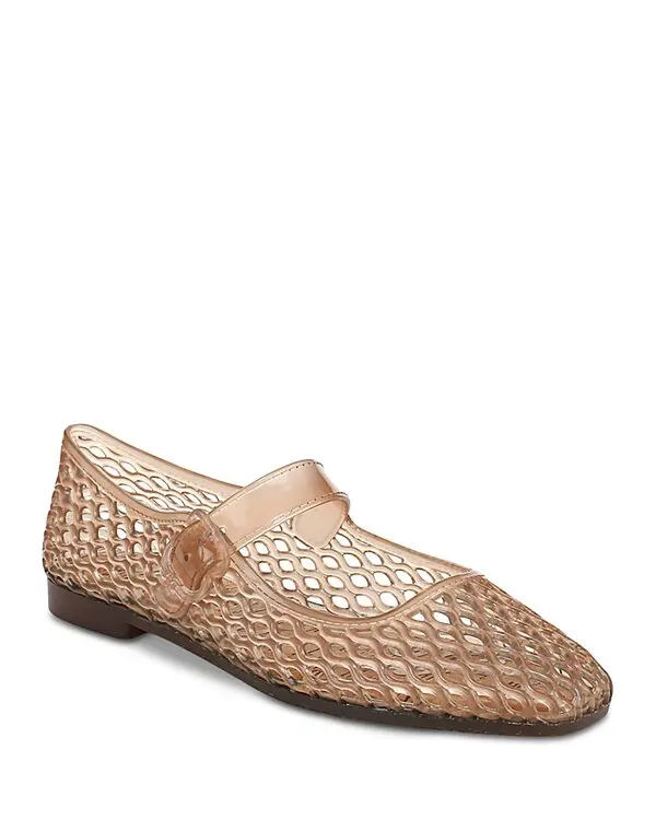 Sam Edelman Michaela Square Toe Jelly Flats - Transparent Brown