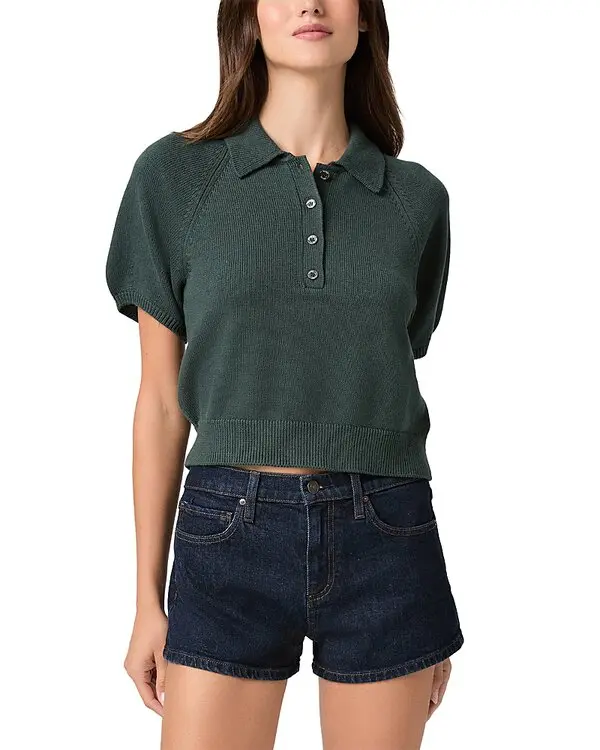 Paige Birch Polo Sweater - Dark Spruce