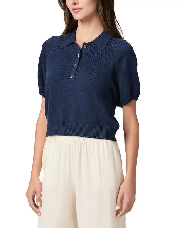 Paige Birch Polo Sweater - Navy