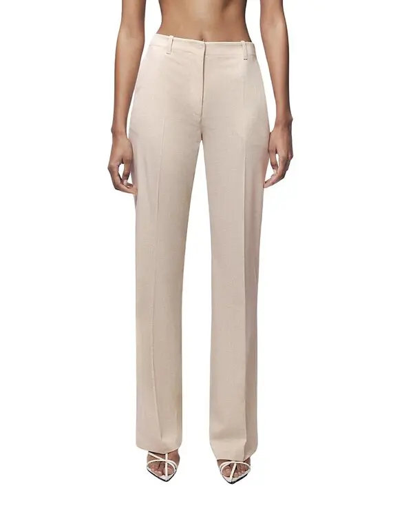 NOCTURNE Straight Leg Trousers - Open White