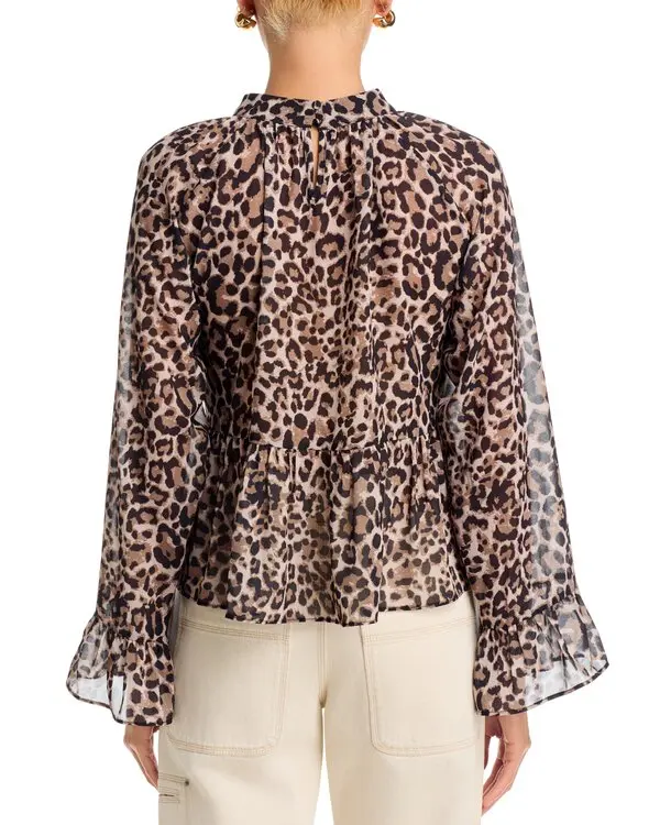 Aqua Mock Neck Bell Sleeve Top Exclusive