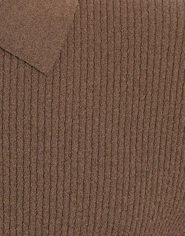 Dolce & Gabbana Ribbed Wool Polo Shirt