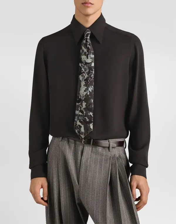 Dolce & Gabbana Abstract Print Twill Neck Tie
