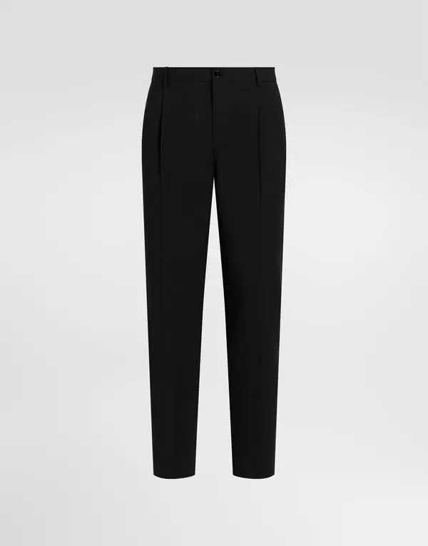 Dolce & Gabbana Virgin Wool Trousers - Black