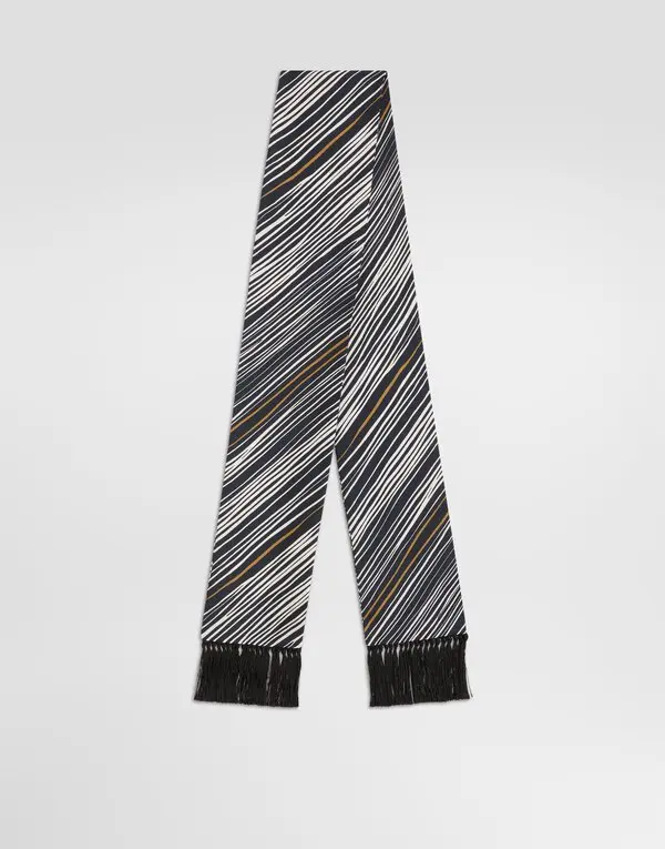 Dolce & Gabbana Striped-print Twill Scarf - Multicolor