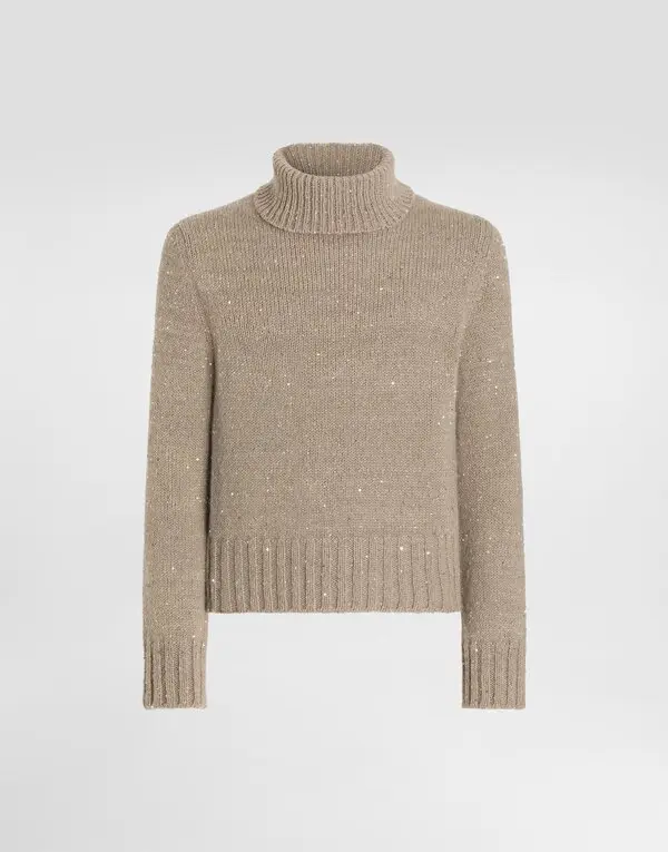 Dolce & Gabbana Knit Turtleneck With Sequins