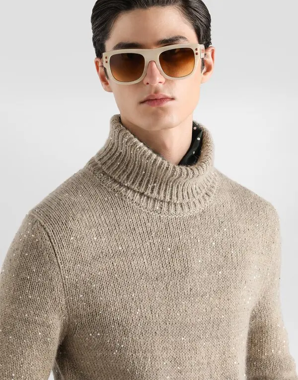 Dolce & Gabbana Knit Turtleneck With Sequins