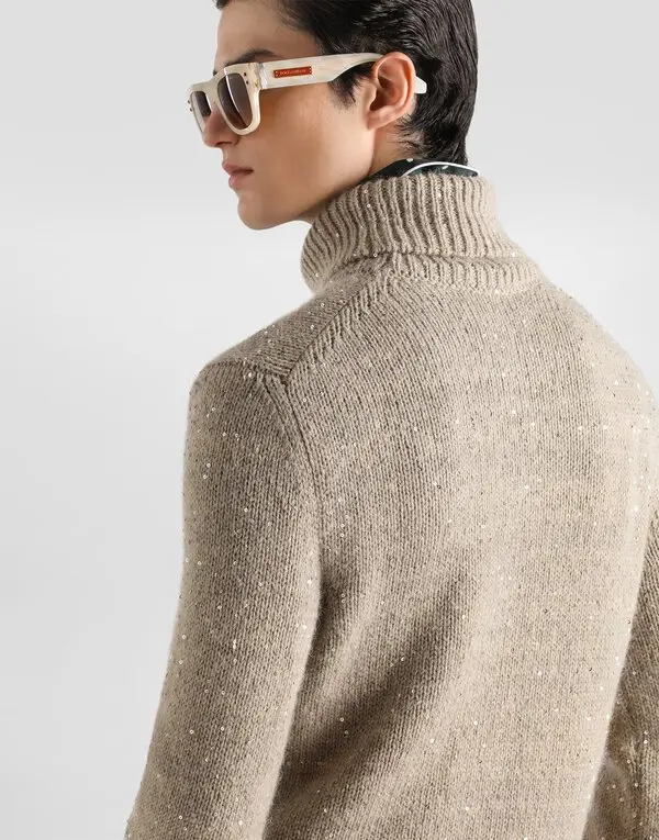 Dolce & Gabbana Knit Turtleneck With Sequins