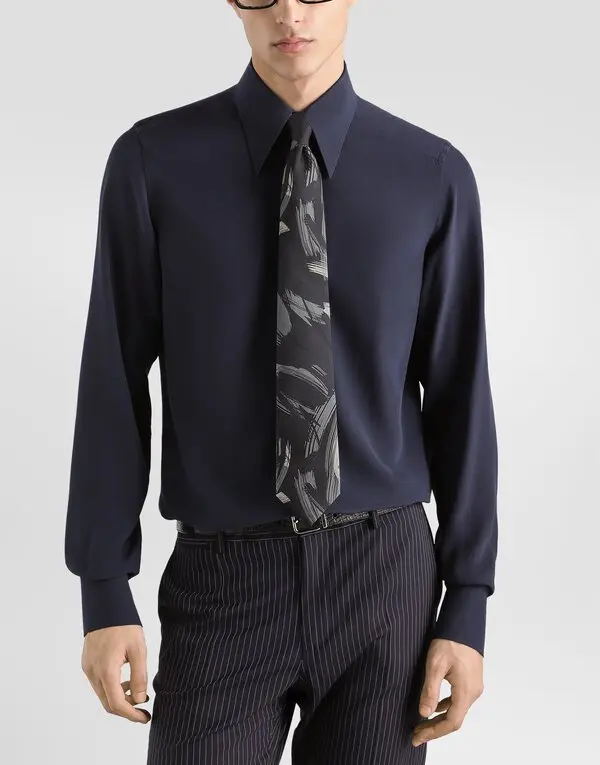 Dolce & Gabbana Abstract Print Twill Neck Tie