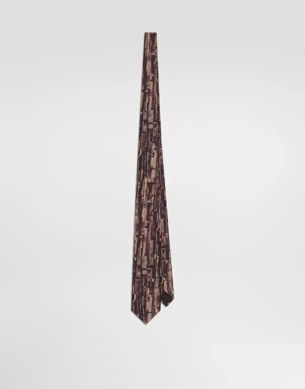 Dolce & Gabbana Printed Twill Neck Tie